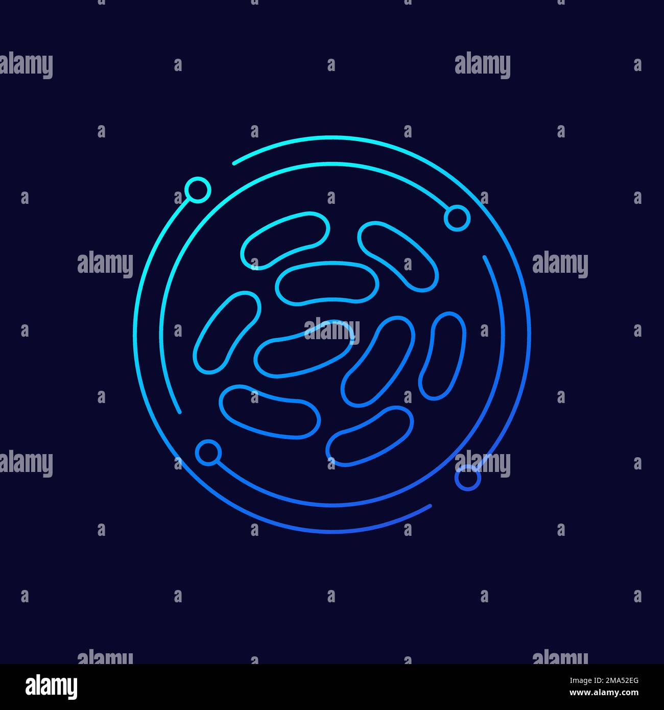 Probiotics Bacteria Line Icon Vector Stock Vector Image And Art Alamy