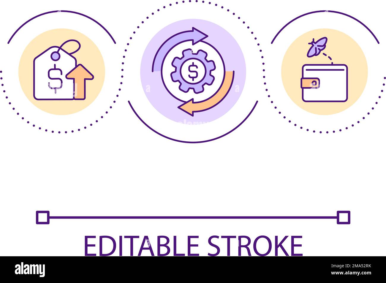 Poverty and inflation loop concept icon Stock Vector Image & Art - Alamy