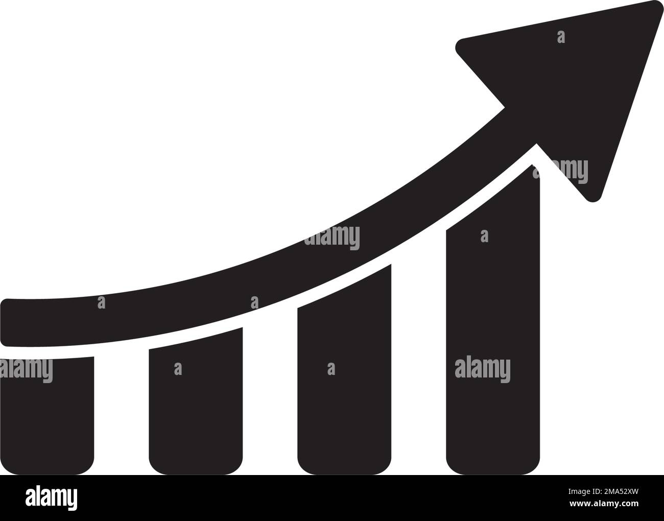 Vector growing up arrow Black and White Stock Photos & Images - Alamy