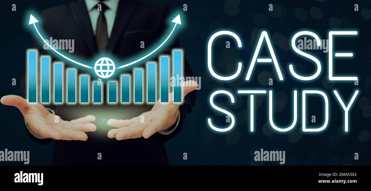 Text caption presenting Case Study. Word for A subject matter to be ...