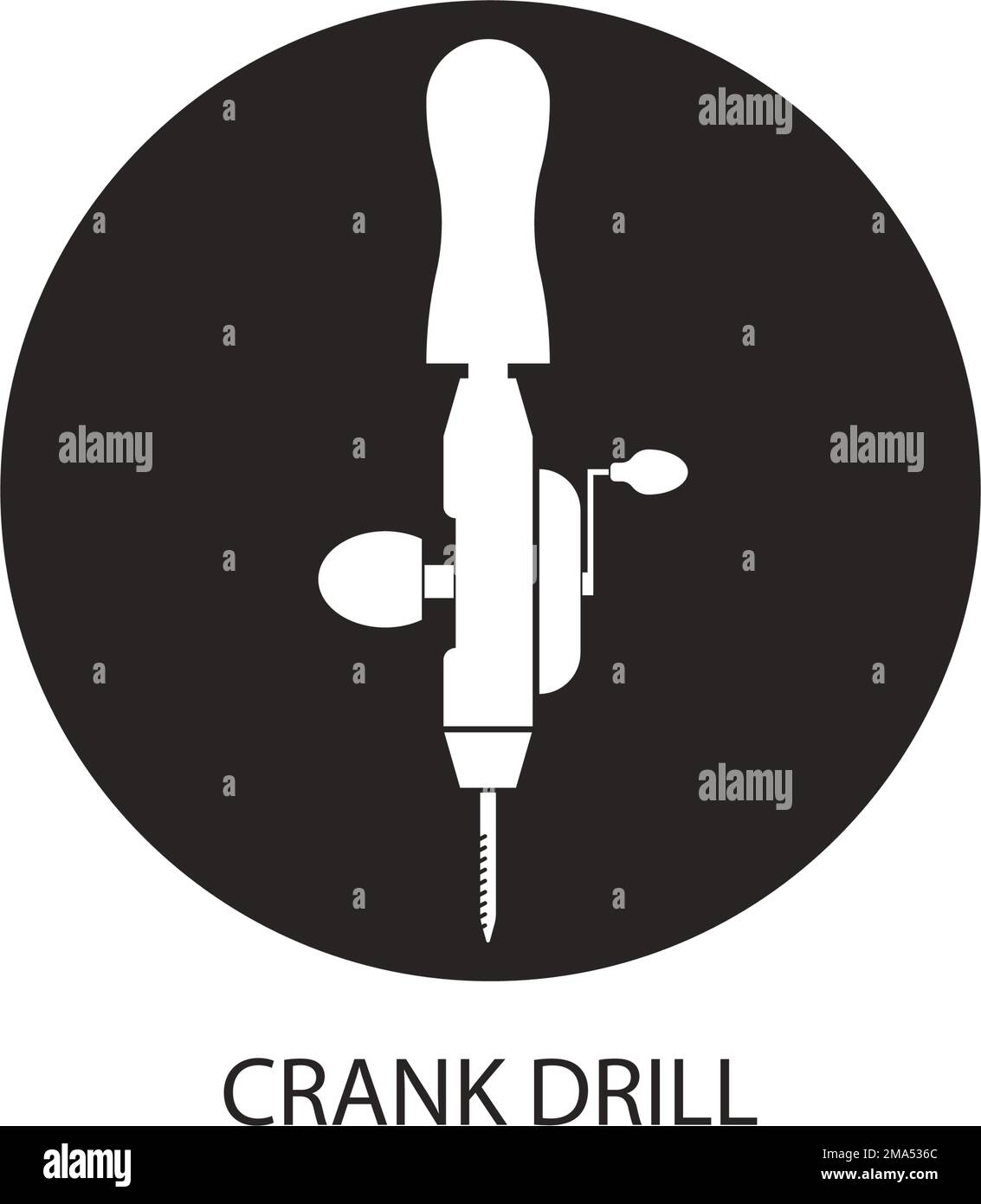 crank drill icon vector illustration template design Stock Vector Image ...