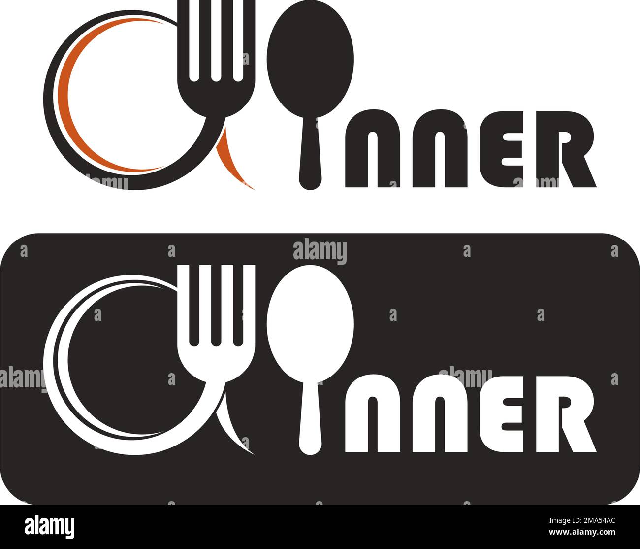 Dinner icon or symbol, vector for restaurant, app, website. template ...