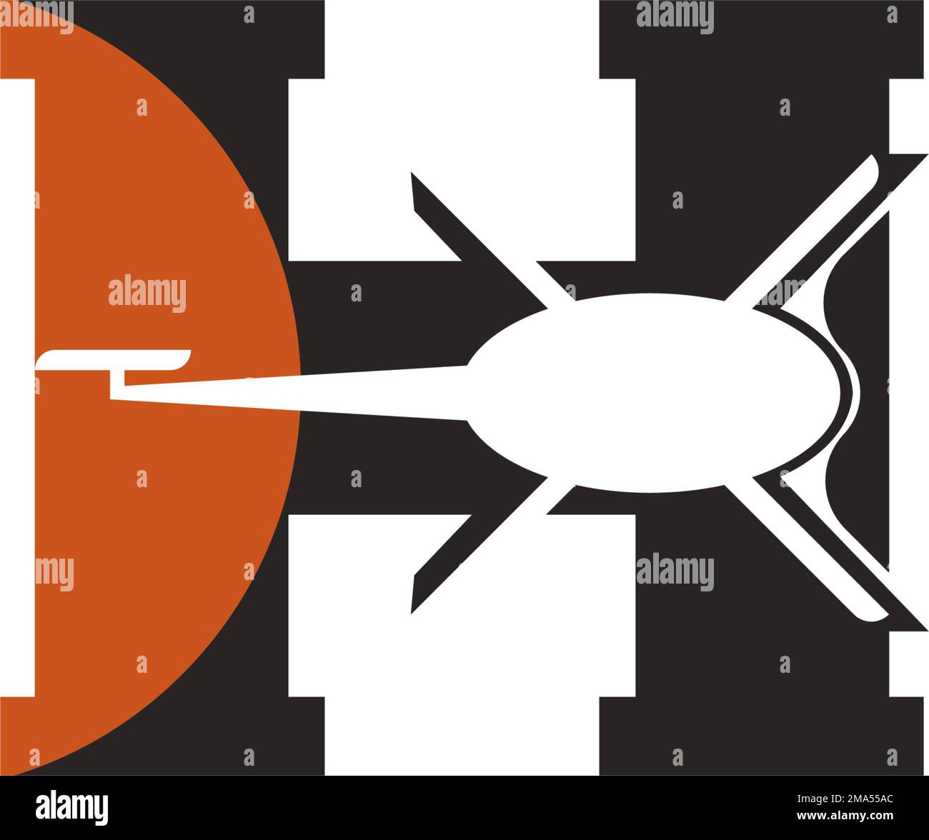 helicopter field or the letter H . logo vector illustration template Stock Vector Image & Art ...