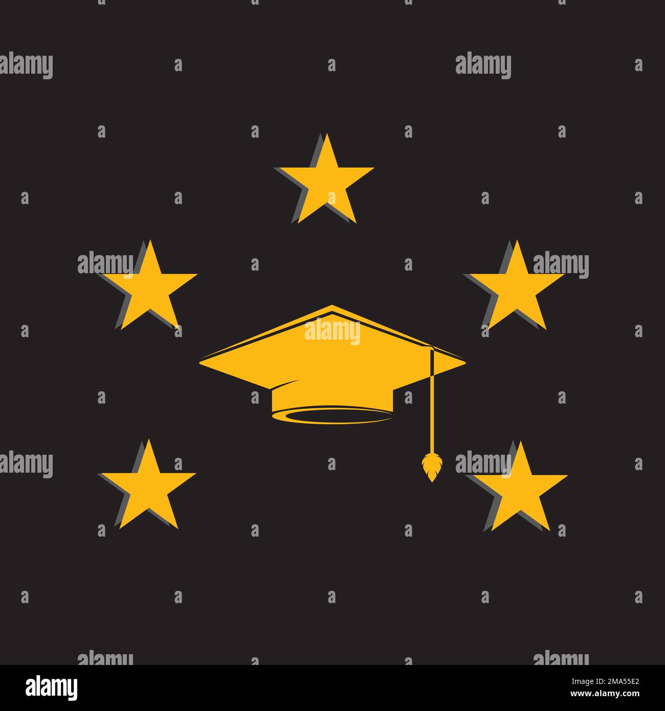 toga cap logo background, vector illustration design template Stock ...