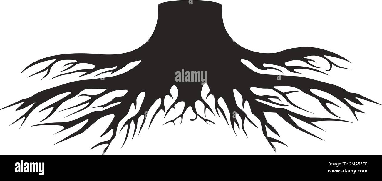 tree root icon vector illustration logo template Stock Vector Image ...