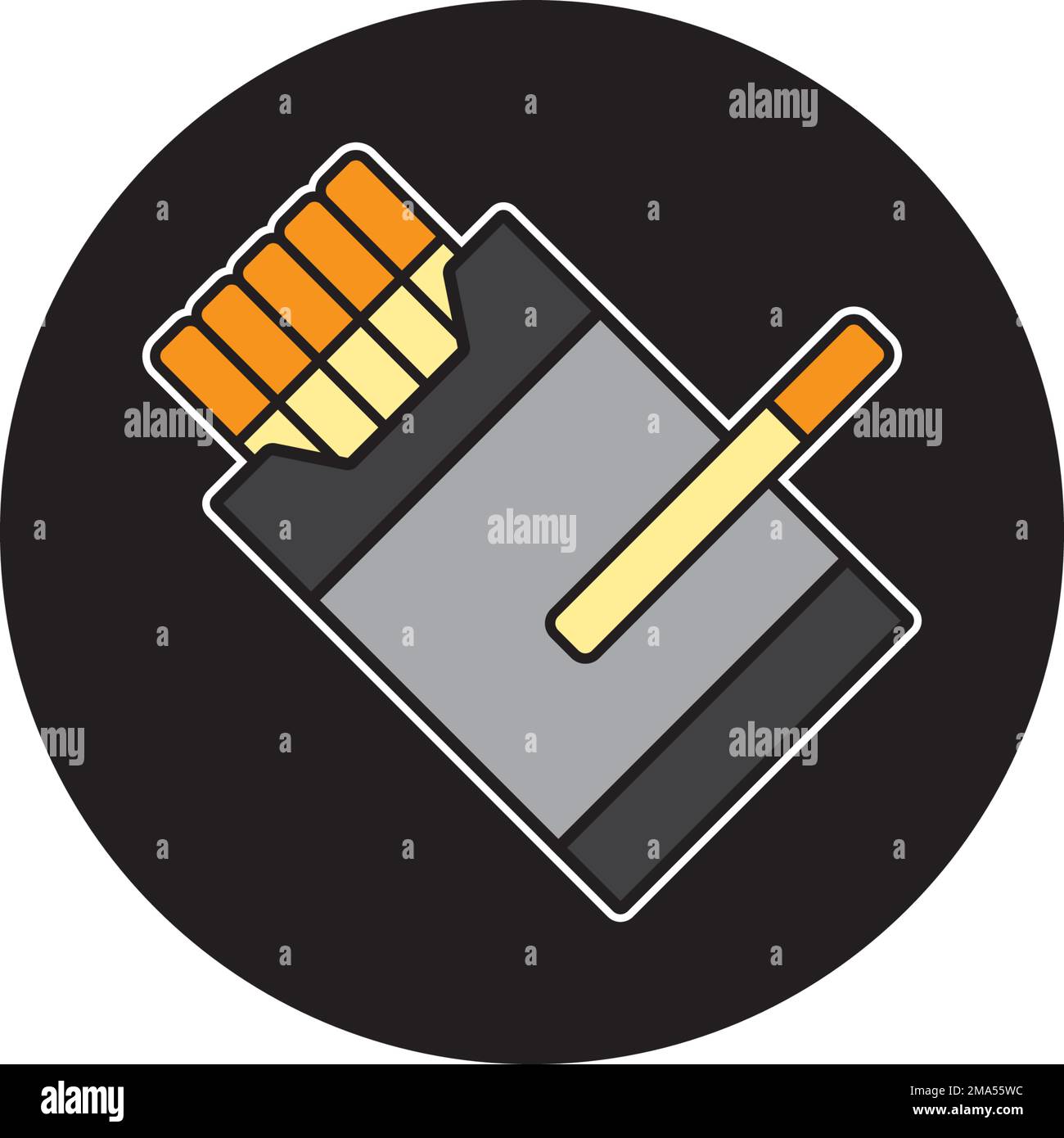 cigarette icon vector illustration logo template Stock Vector Image ...