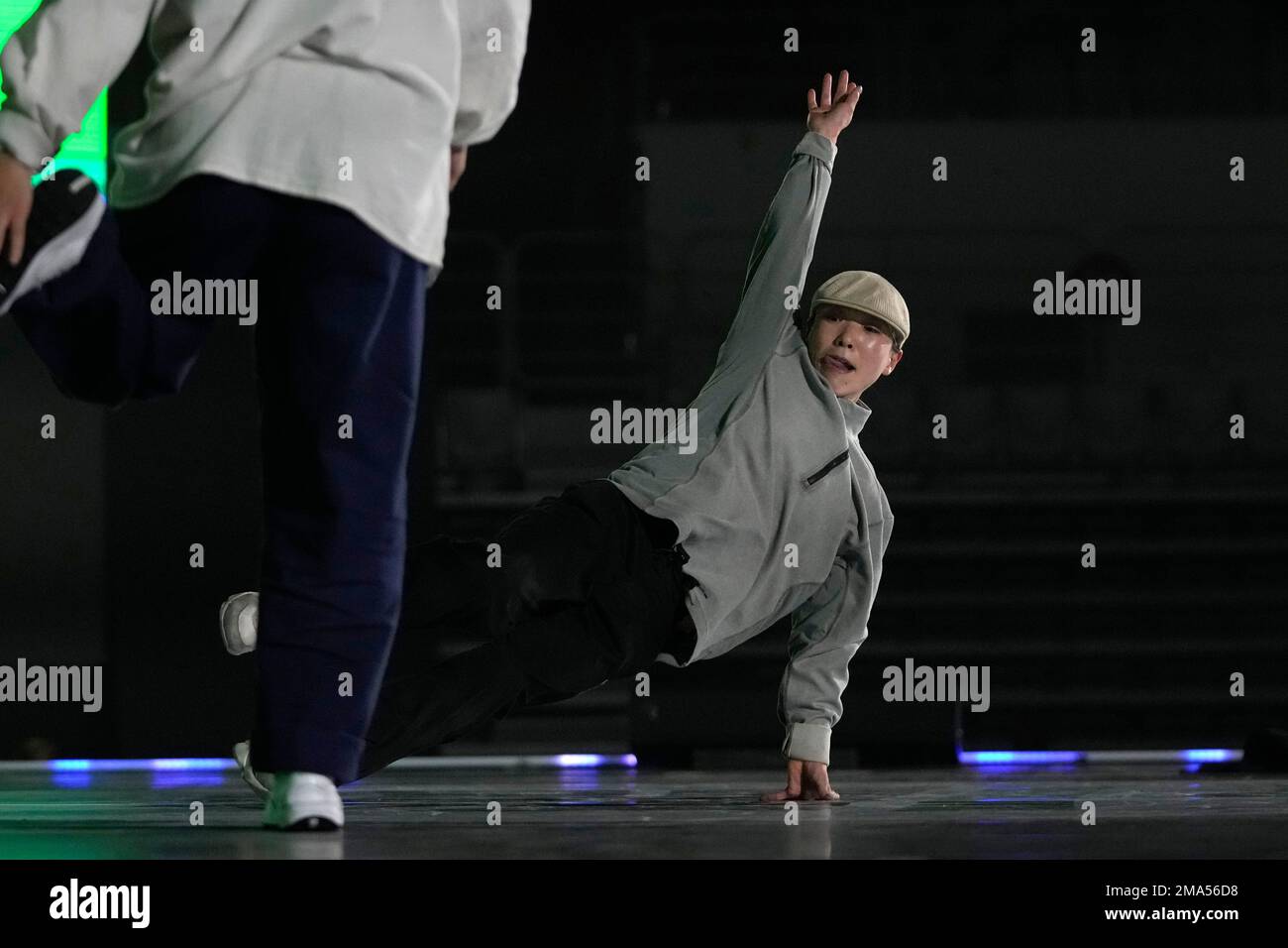 Ayumi Fukushima of Japan known as B-girl Ayumi competes during the 2022 ...
