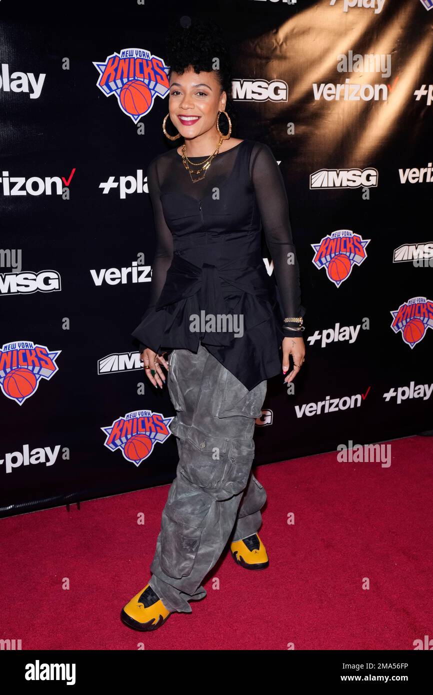 Kia Maria attends the New York Knicks season home opener at Madison ...