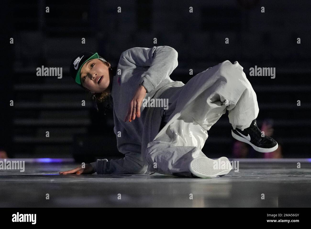 Ami Yuasa of Japan, known as B-girl Ami competes during the 2022 World ...