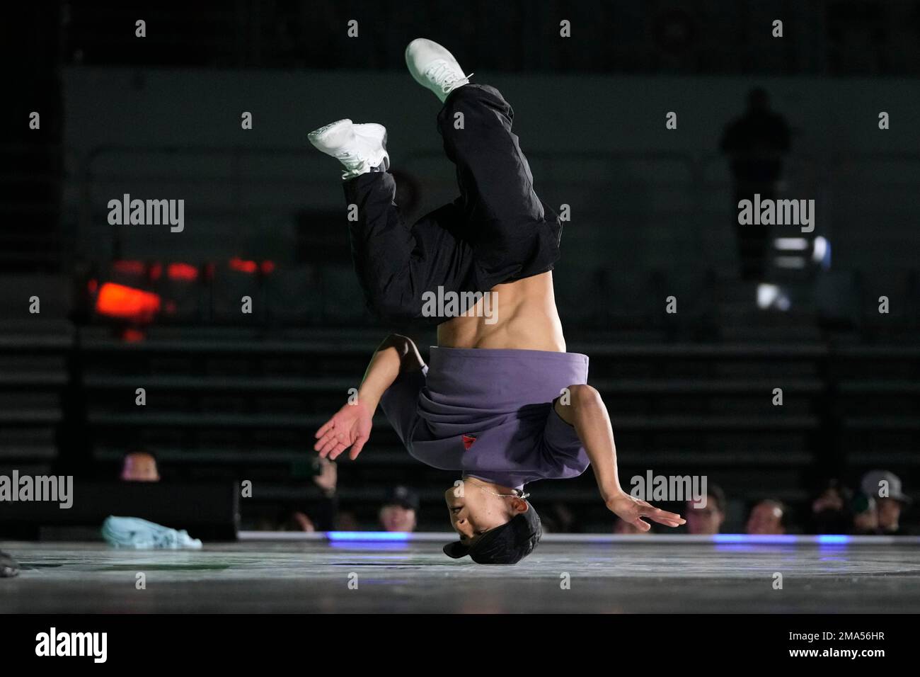 Shigeyuki Nakarai of Japan, known as B-boy Shigekix, competes against ...