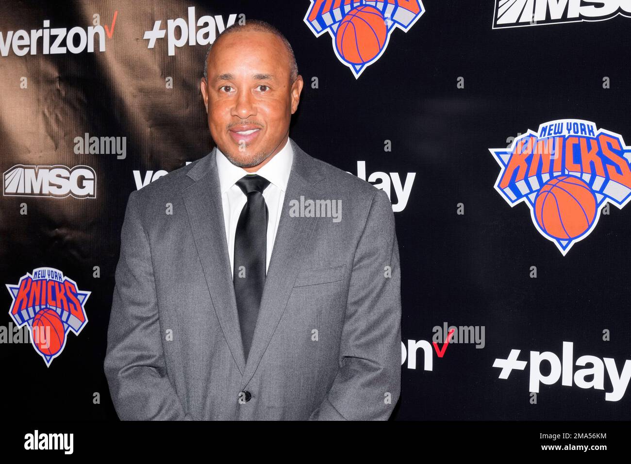 John Starks attends the New York Knicks season home opener at Madison ...