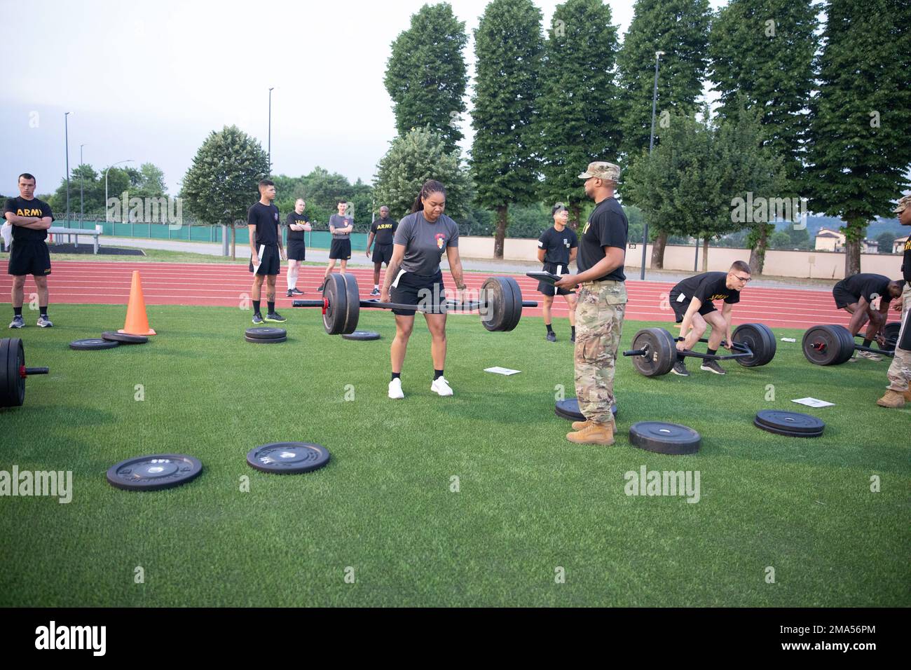 Competitors conduct the maximum deadlift portion of the ACFT during the ...
