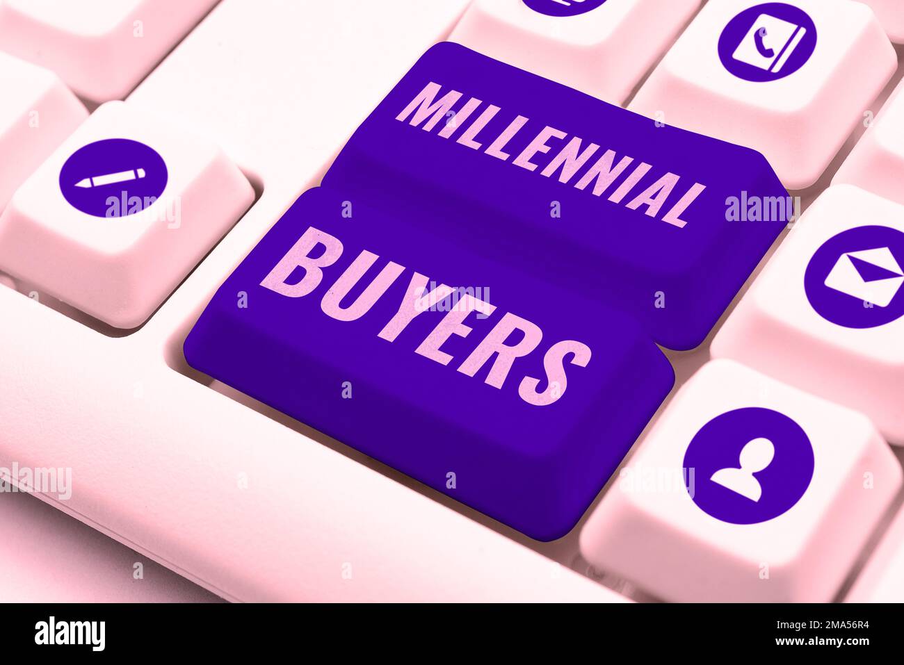 Hand writing sign Millennial Buyers. Concept meaning Type of consumers ...