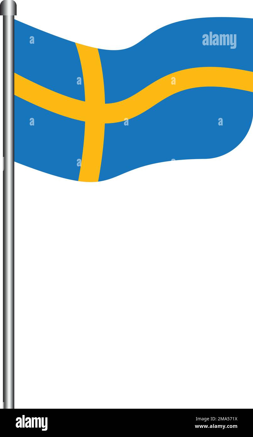 Sweden flag logo vector illustration symbol design Stock Vector Image ...