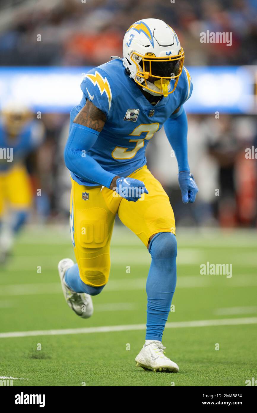 Los Angeles Chargers safety Derwin James Jr. (3) runs during an NFL ...