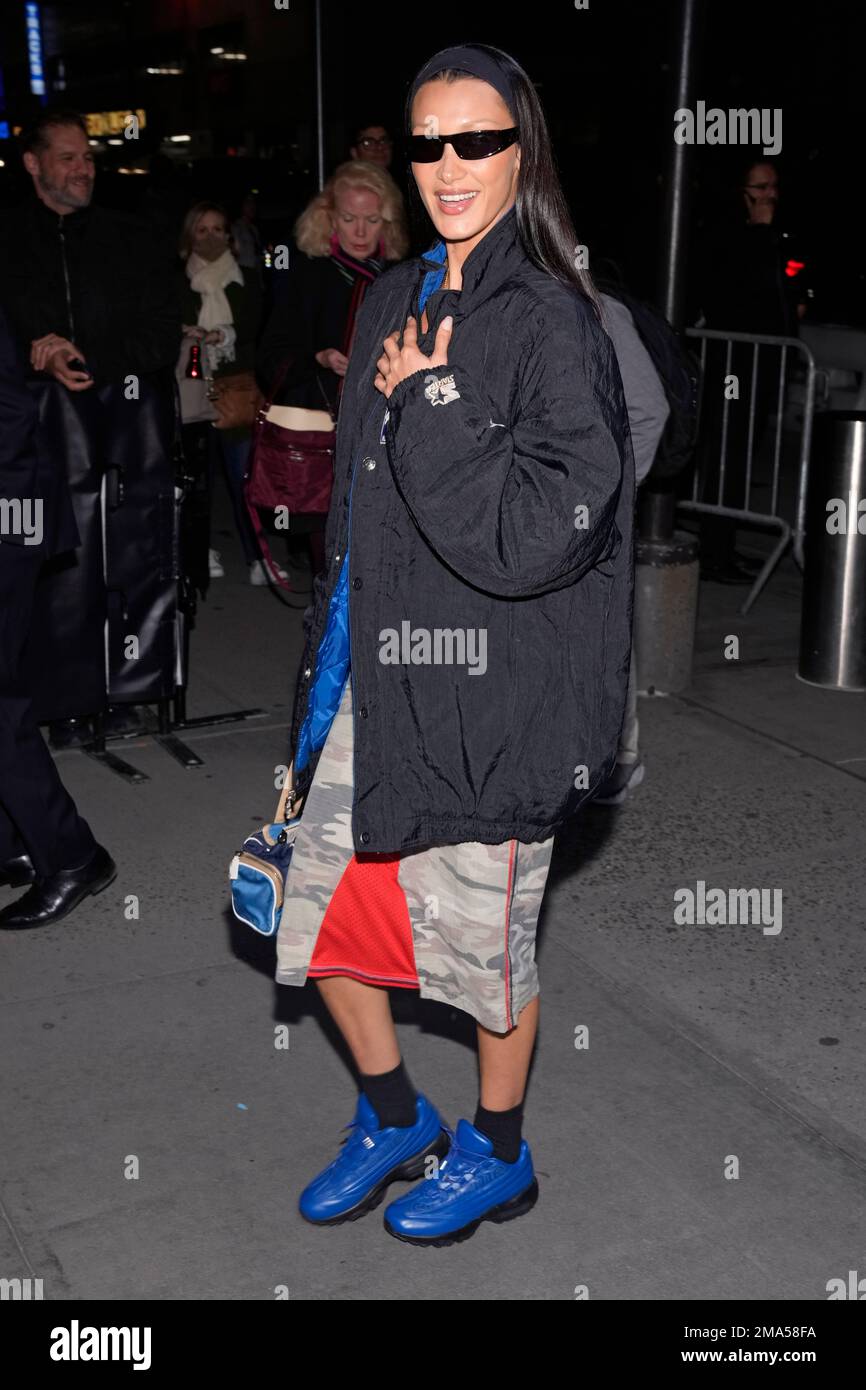 Bella Hadid attends the New York Knicks season home opener at Madison ...