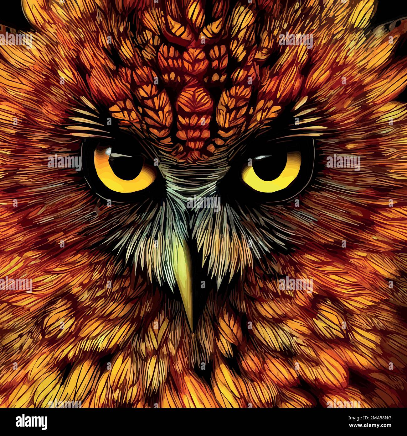 Retro Owl Wallpaper