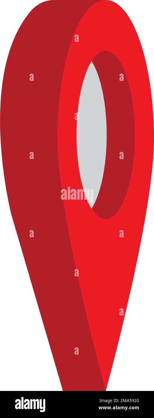 Map Pointer symbol. Flat Isometric Icon or Logo. 3D Style Pictogram for Web Design,Vector ...