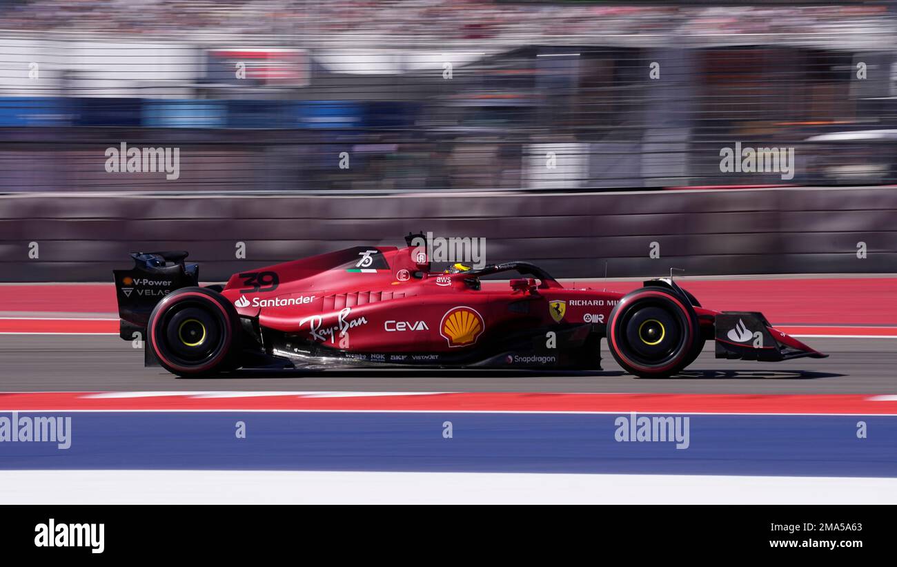 Ferrari test driver Robert Shwartzman steers through a turn during the ...