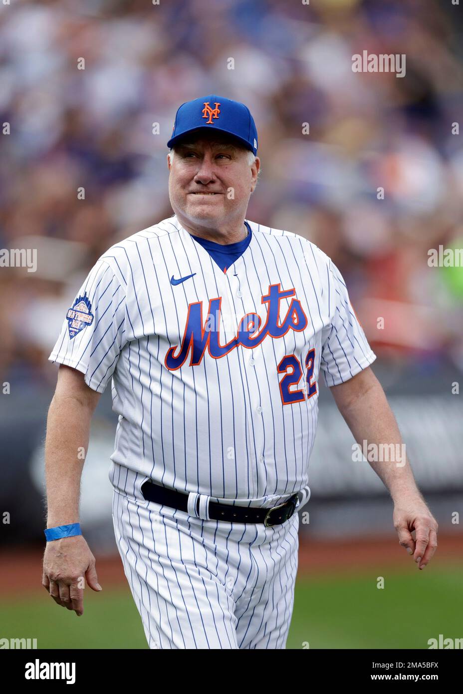 Former New York Mets' Ray Knight during Old-Timers' Day ceremony before ...