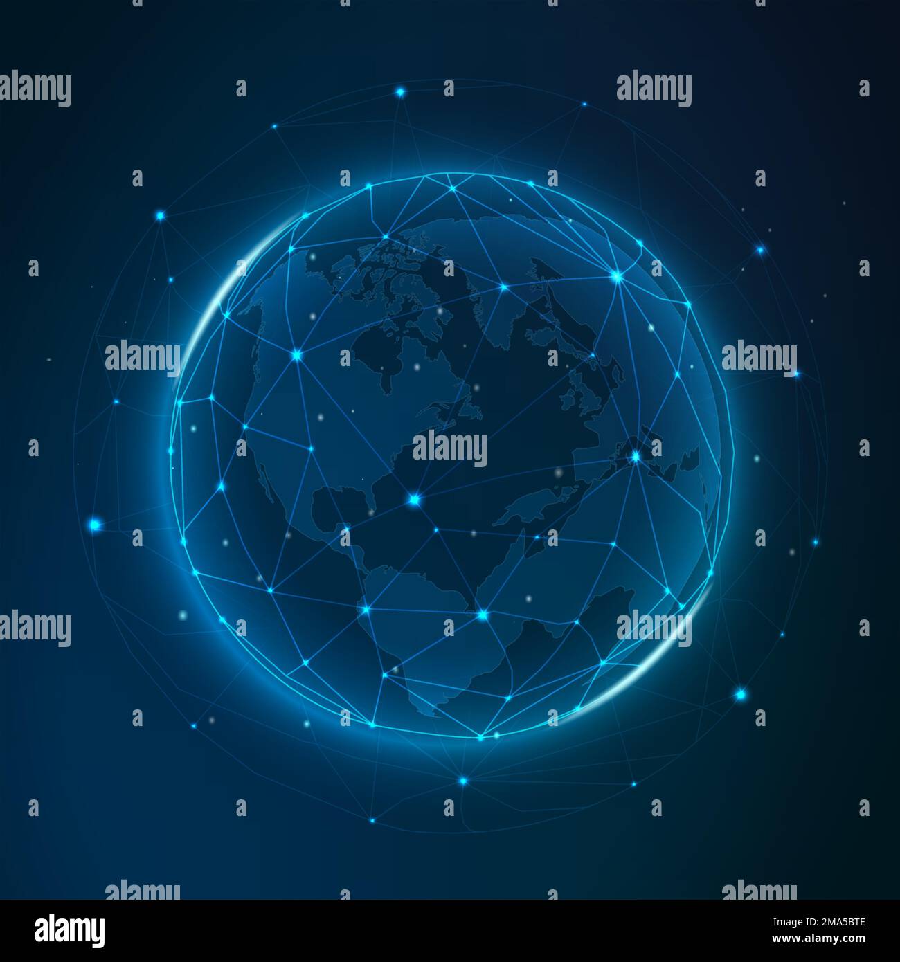 Global network futuristic technology vector Stock Vector Image & Art ...