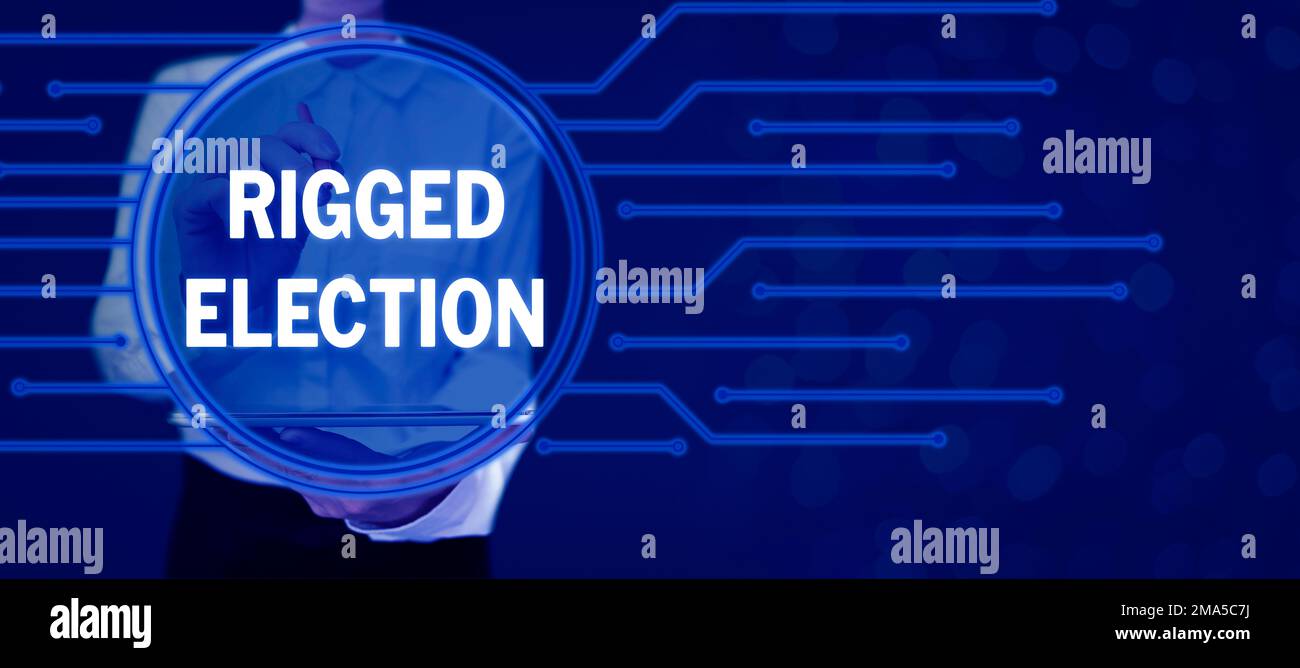 Handwriting text Rigged Election. Business overview Manage drilling ...