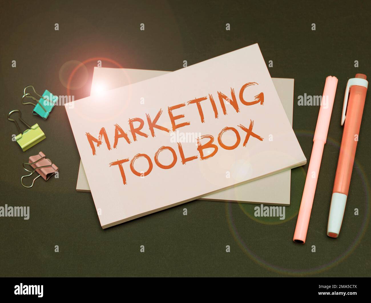Sign displaying Marketing Toolbox. Business approach Means in promoting ...