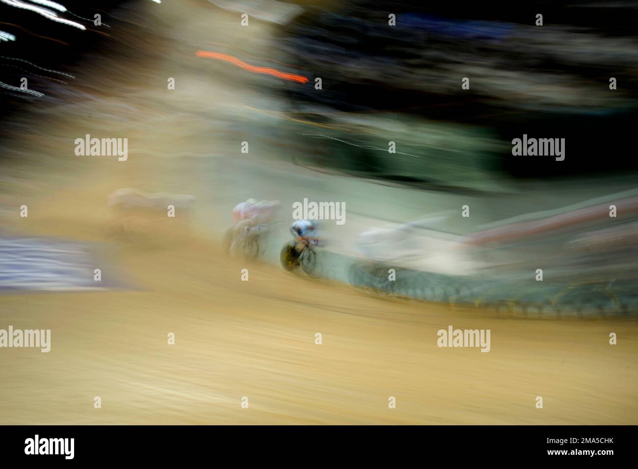 Riders compete in the Men's Point race, at the National Velodrome in ...
