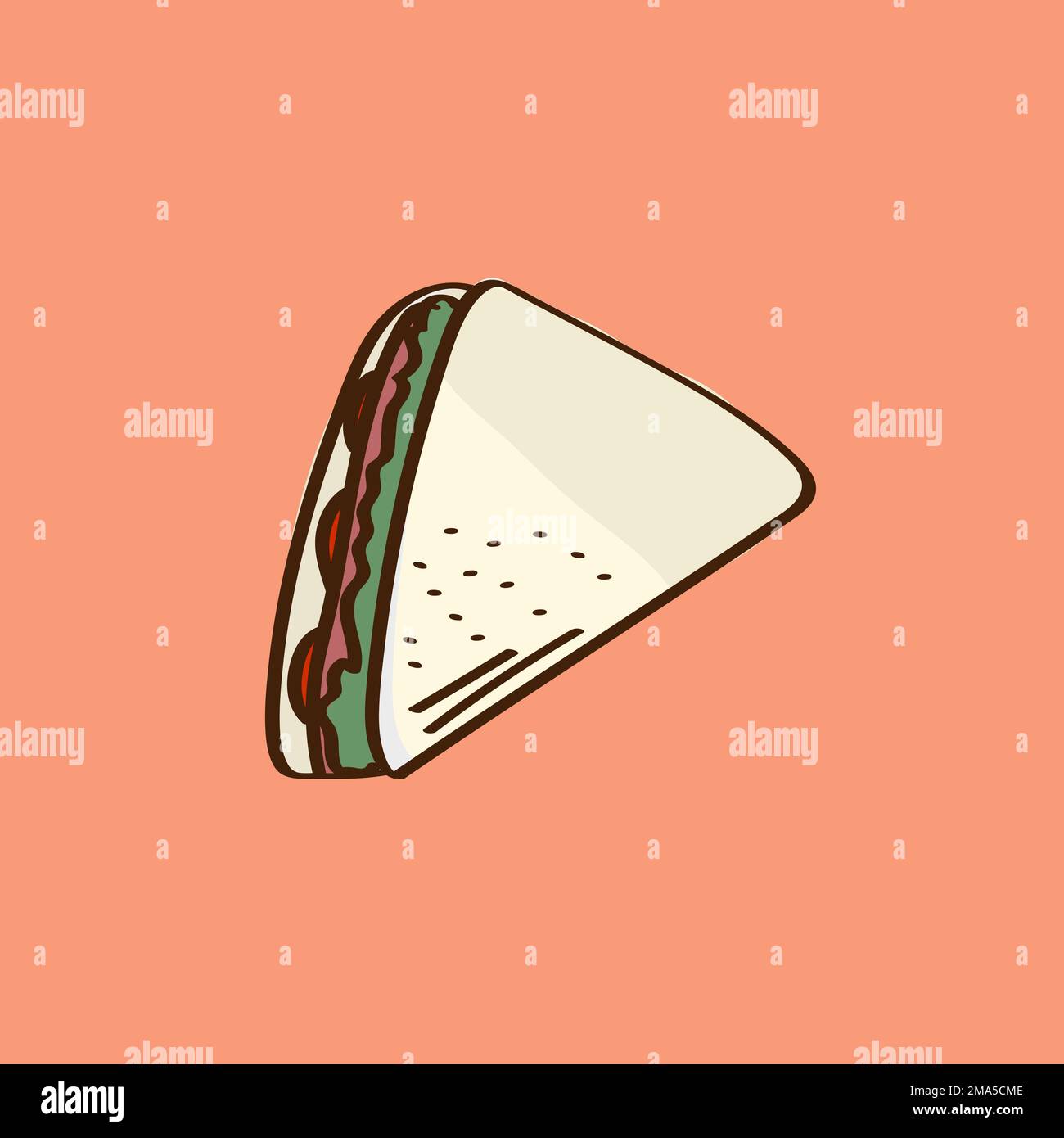 Hand drawn club sandwich vector Stock Vector Image & Art - Alamy
