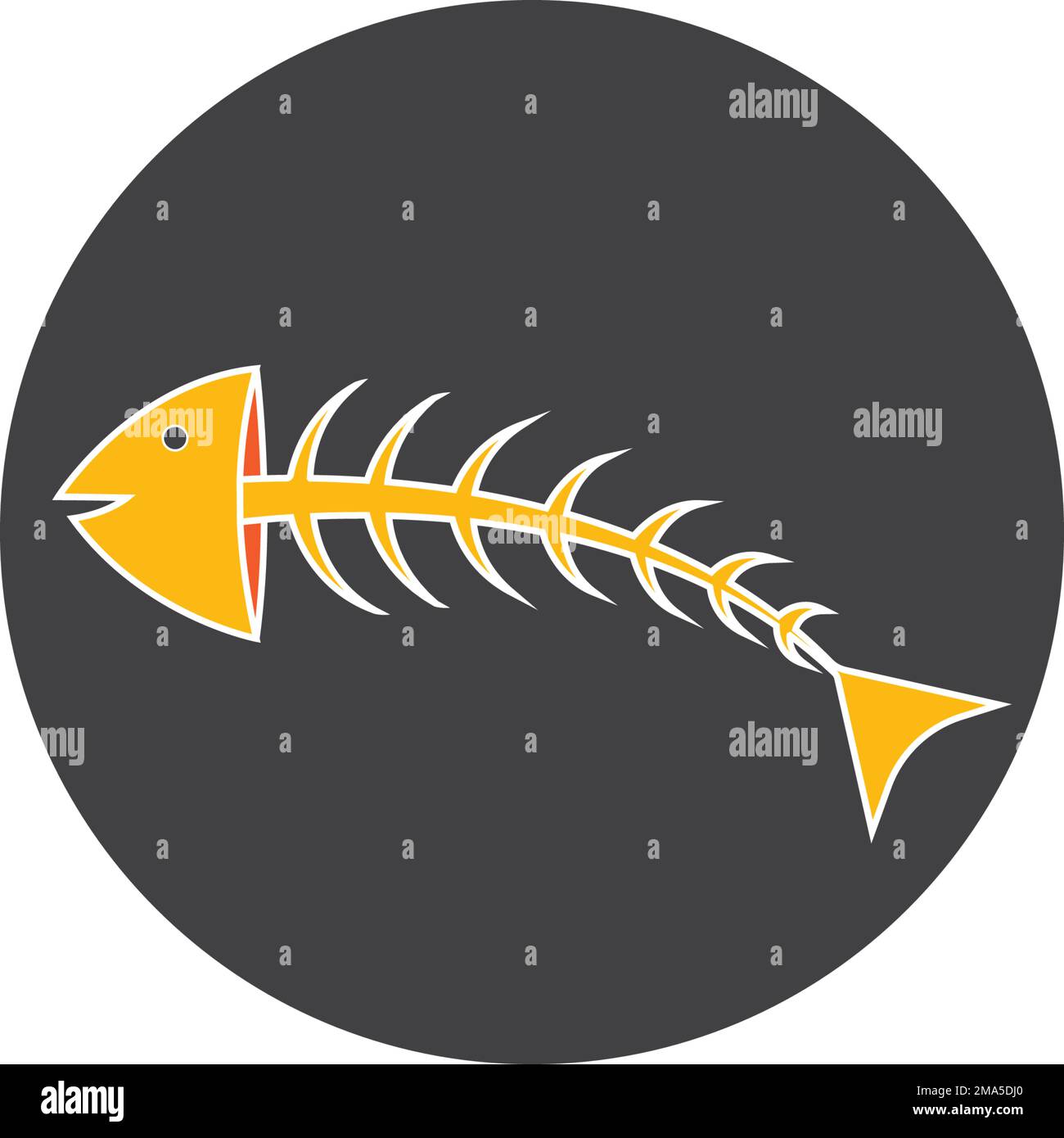 fishbone logo vector illustration design template Stock Vector Image ...