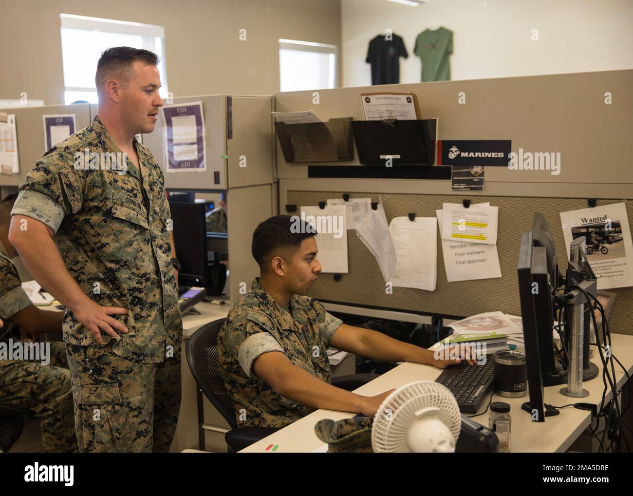 U.S. Marine Corps Cpl. David Condon, an admin clerk with Marine Test ...