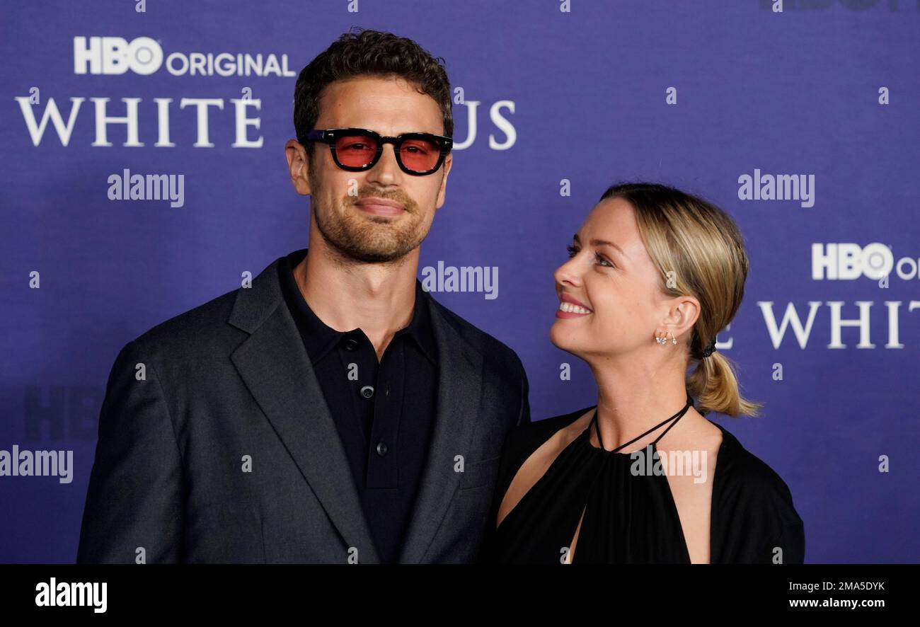Theo James and his wife Ruth Kearney pose together at the season two ...