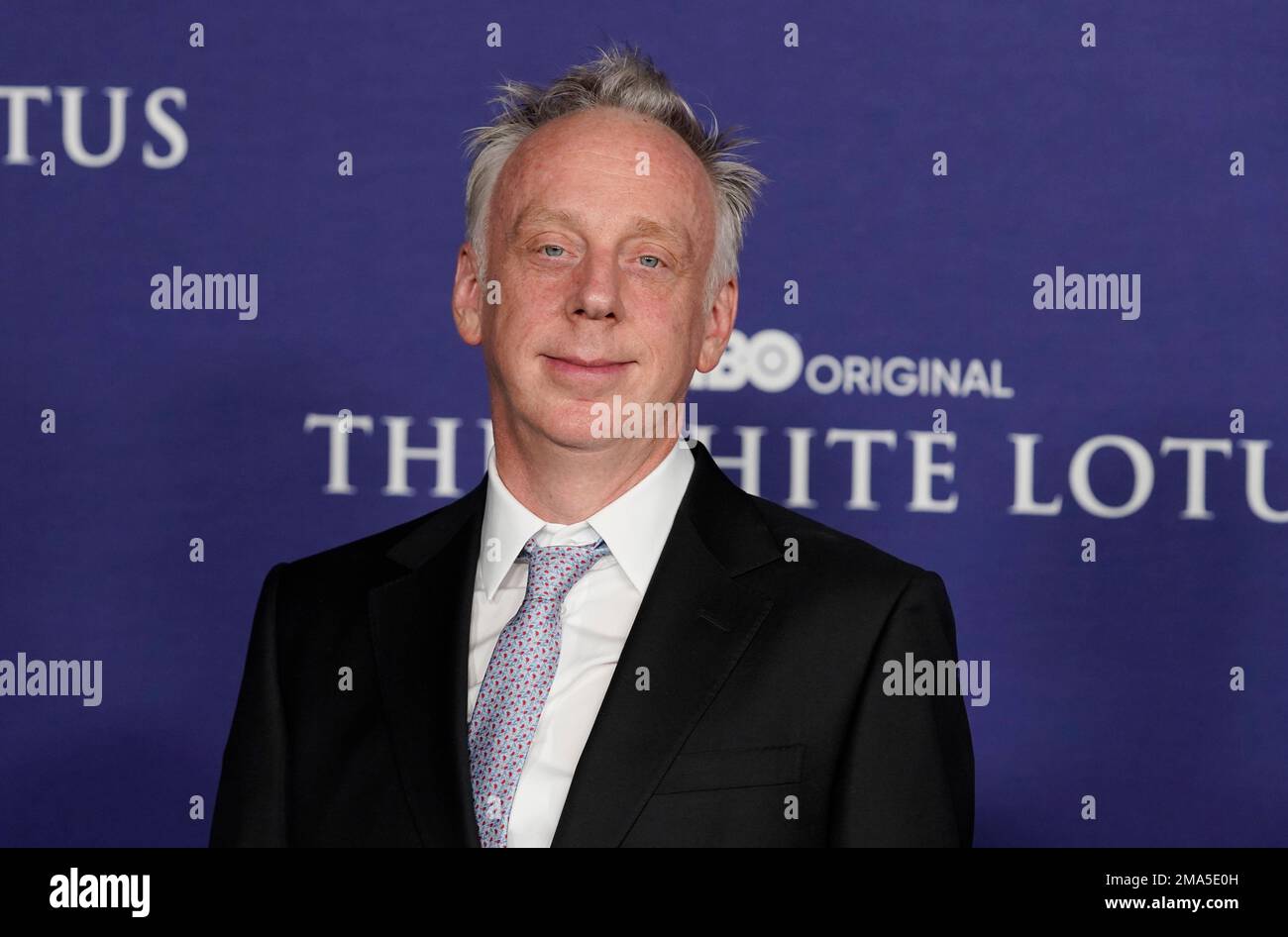Mike White poses at the season two premiere of the HBO series "The ...