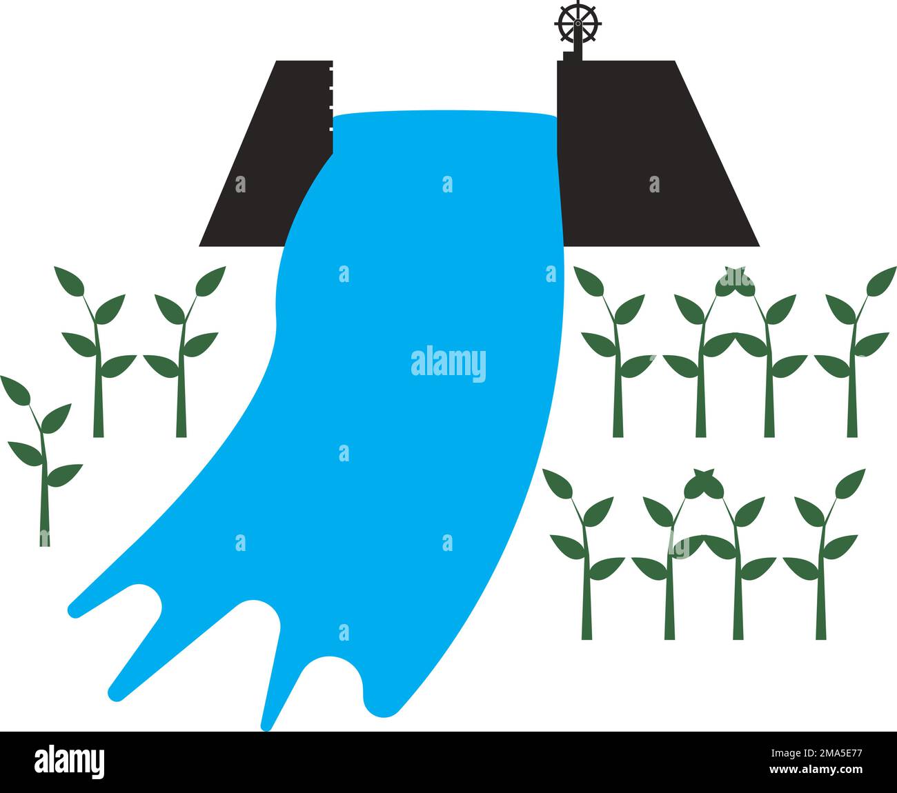 Automatic watering lawn garden system Cut Out Stock Images & Pictures ...