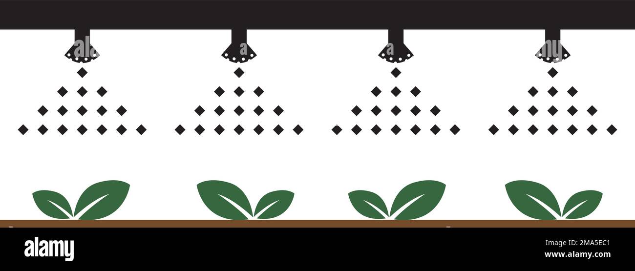 irrigation system or plant watering icon. vector illustration symbol ...
