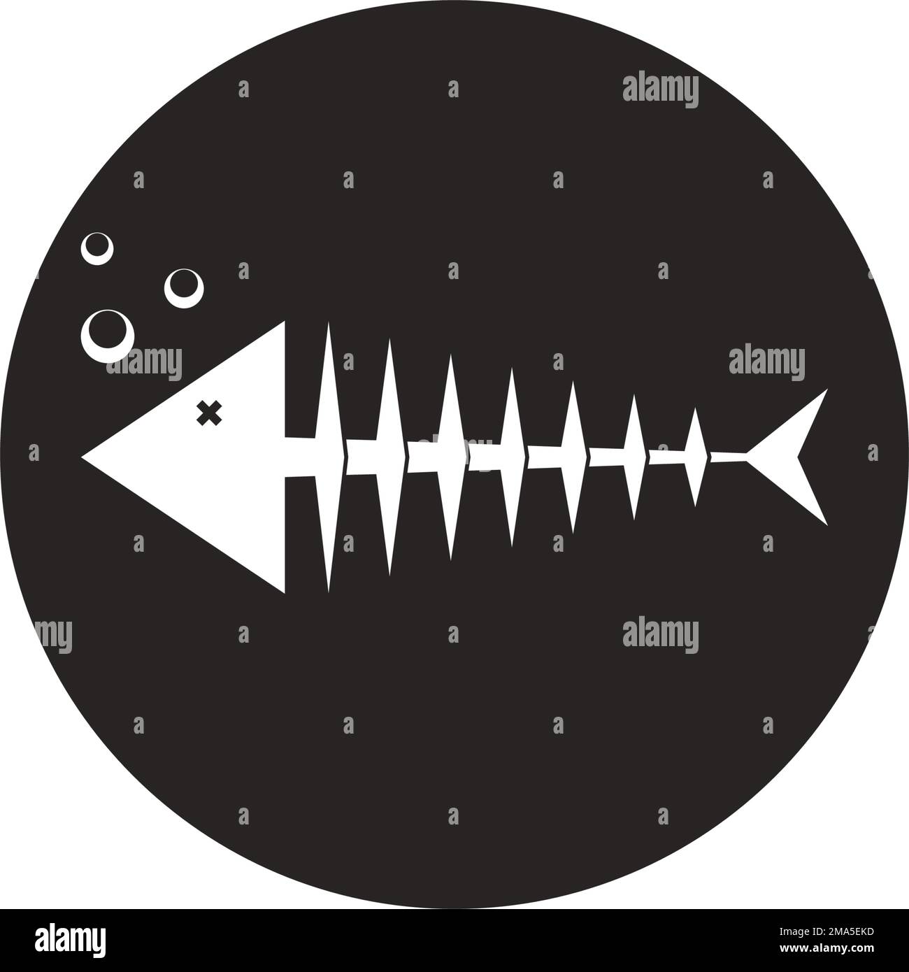 fishbone logo vector illustration design template Stock Vector Image ...