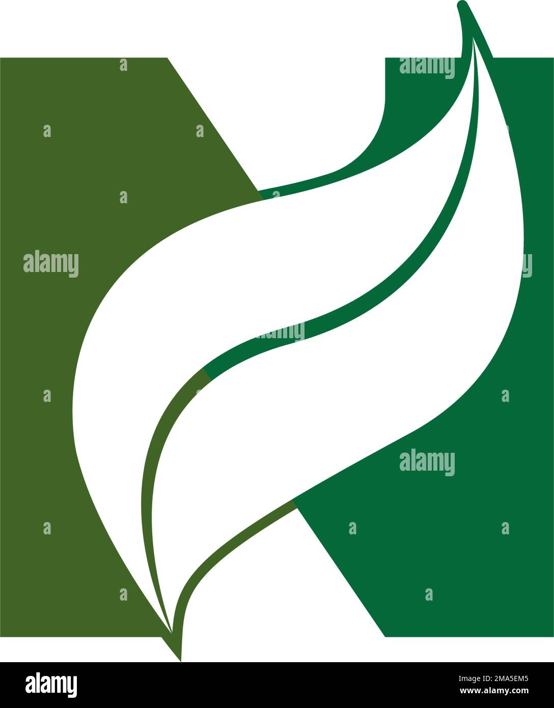 leaf logo and letter N. vector design template Stock Vector Image & Art ...