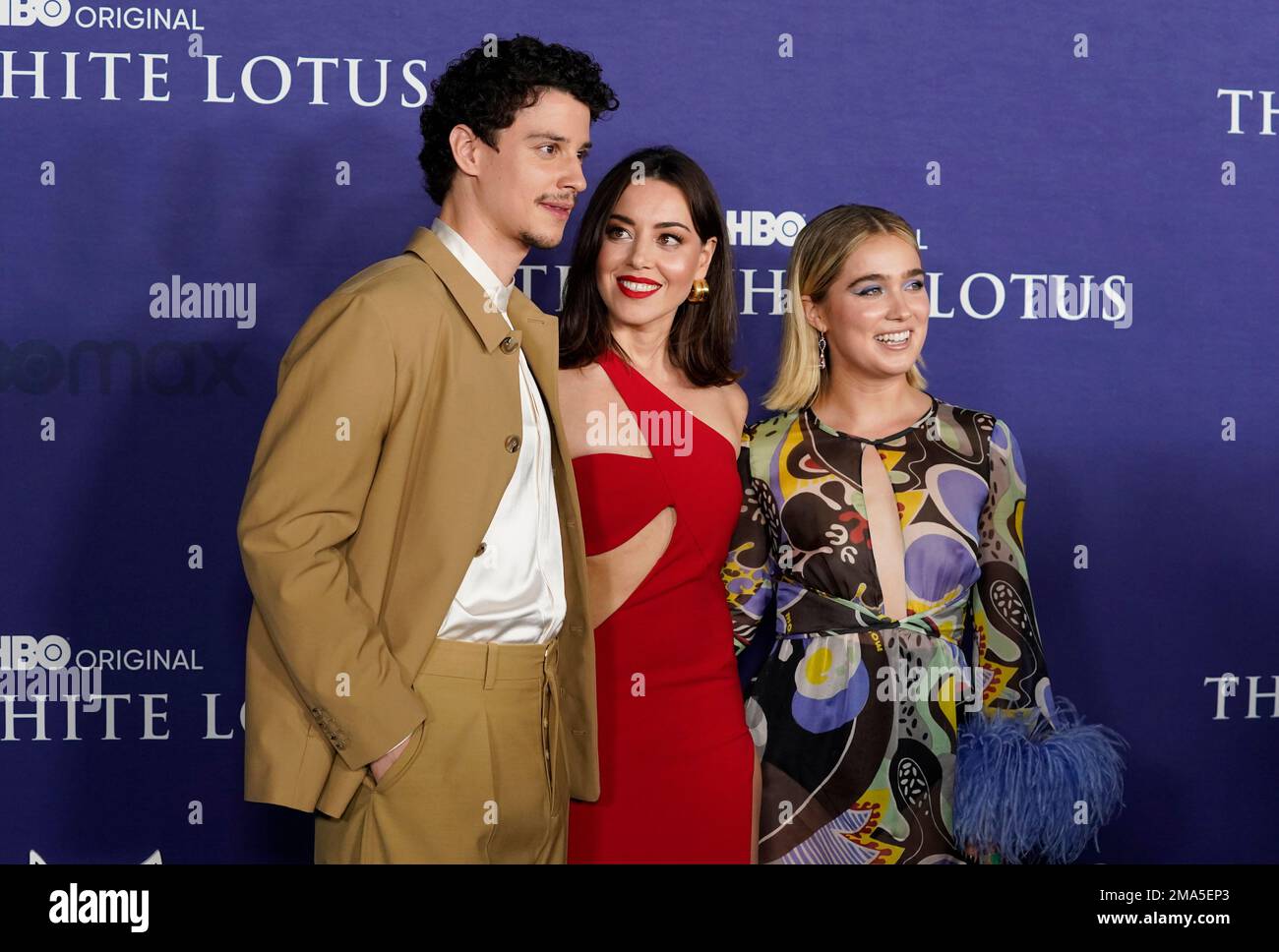 From left, Adam DiMarco, Aubrey Plaza and Haley Lu Richardson, cast ...