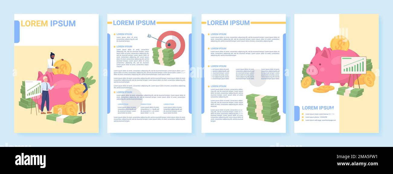 Business investment flat vector brochure template Stock Vector Image ...