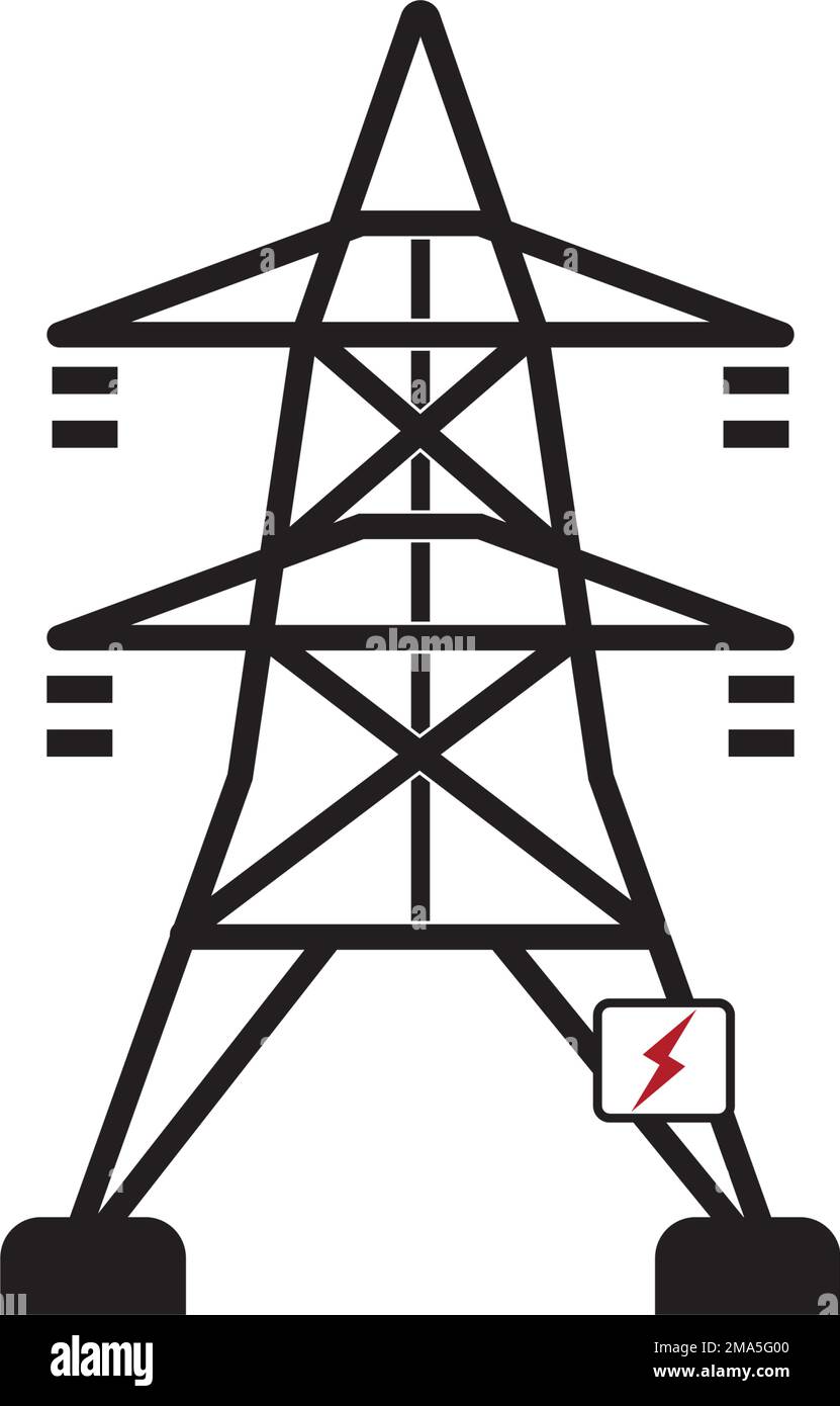 electric pole icon vector illustration symbol design Stock Vector Image ...