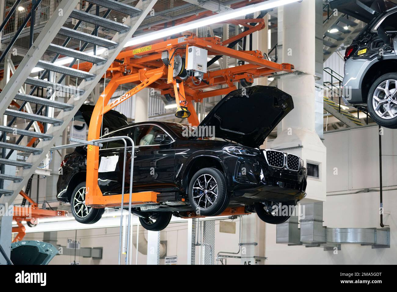 Cars on the assembly line at the BMW Spartanburg plant in Greer, S.C ...