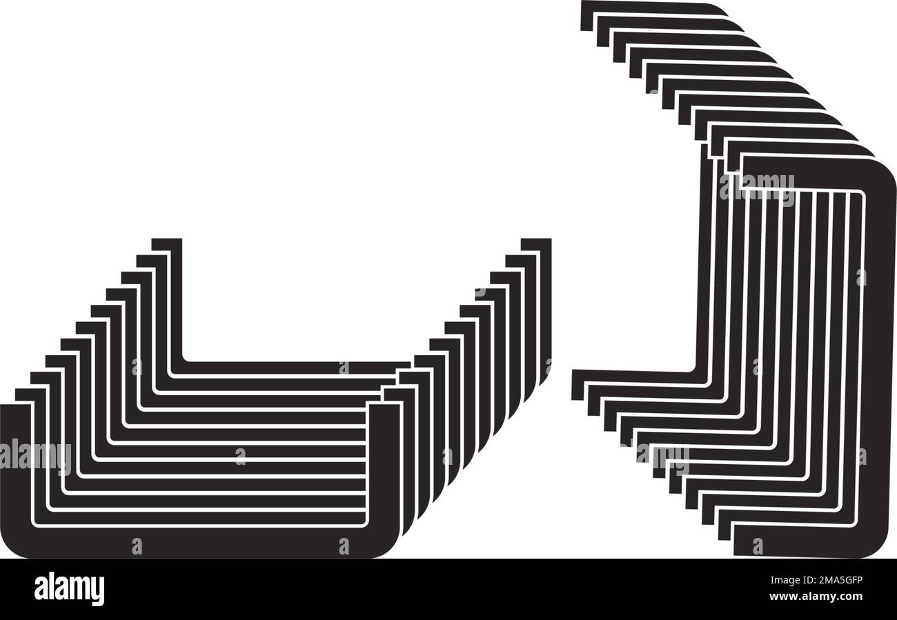 Staple Pin Icon, Stapler Metal Staple Fastener Vector illustration ...