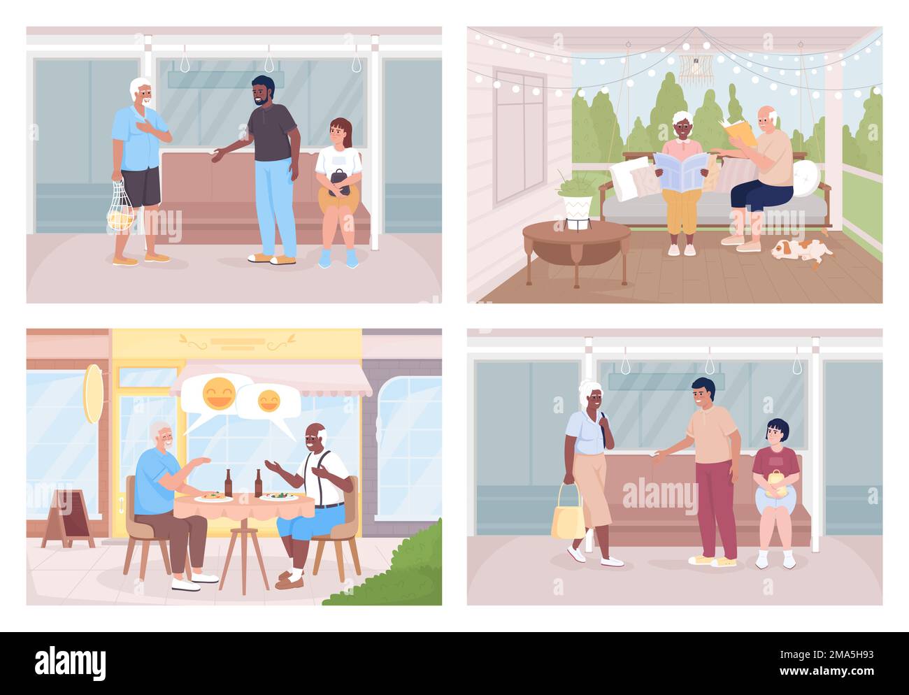 Wellness friends Stock Vector Images - Alamy