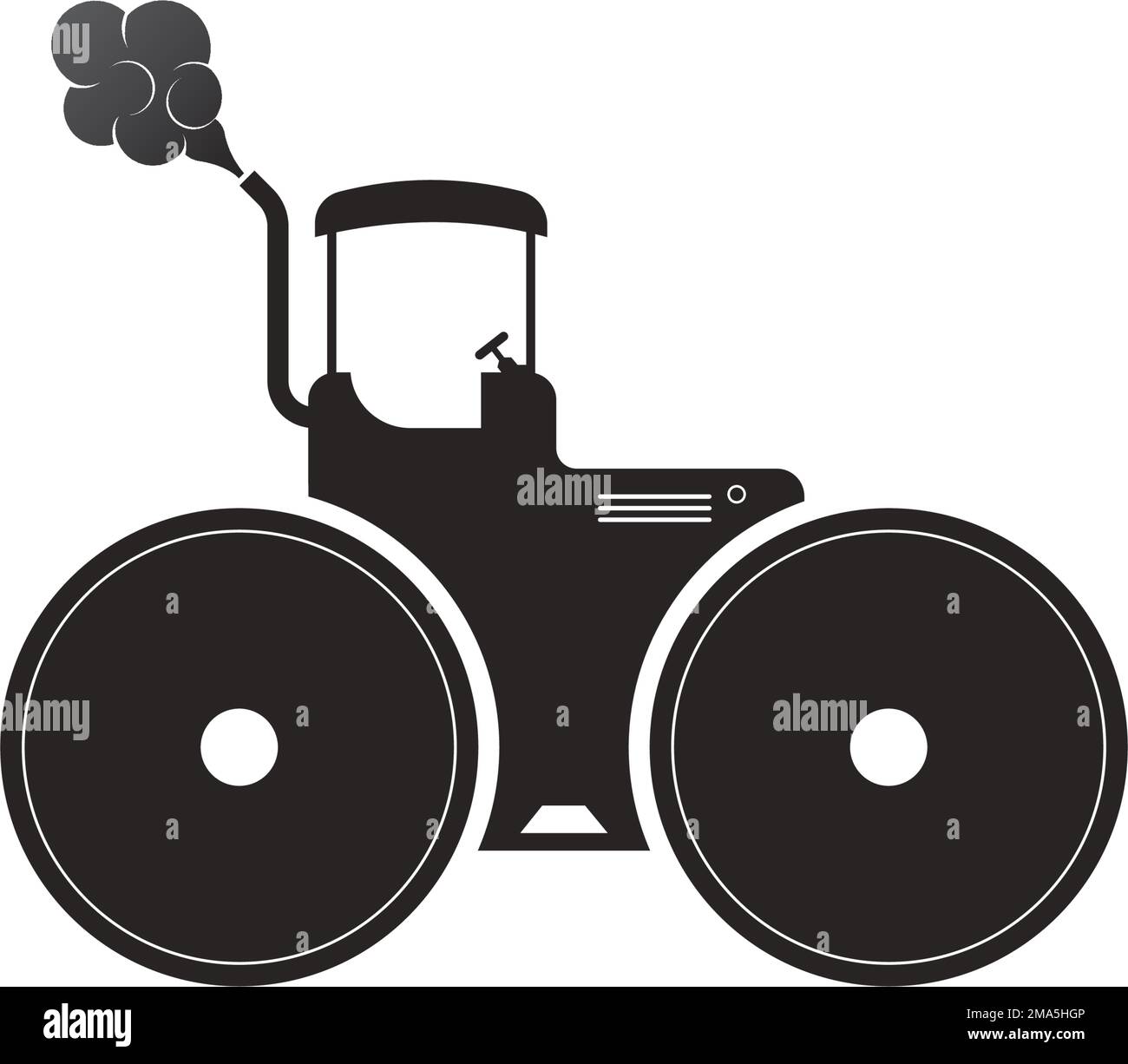 heavy equipment or asphalt road compactor vehicle icon. vector ...