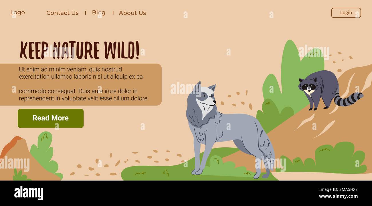 Keep nature wild, blogs about flora and fauna Stock Vector Image & Art ...