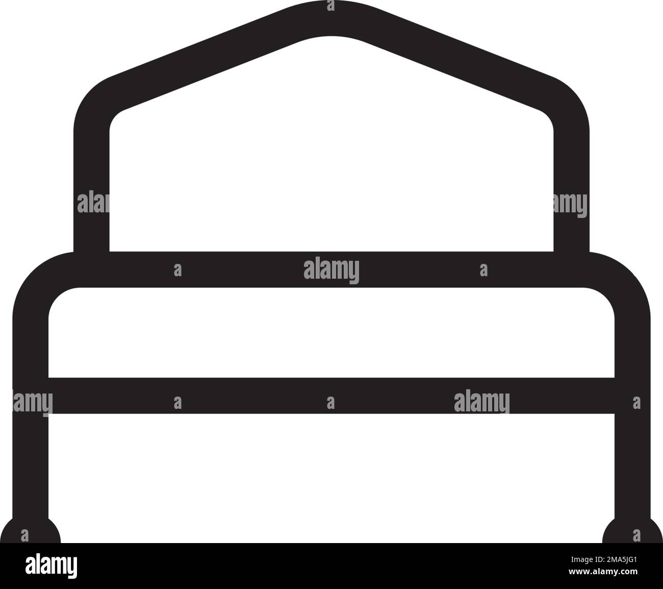 Simple bed vector illustration Black and White Stock Photos & Images ...