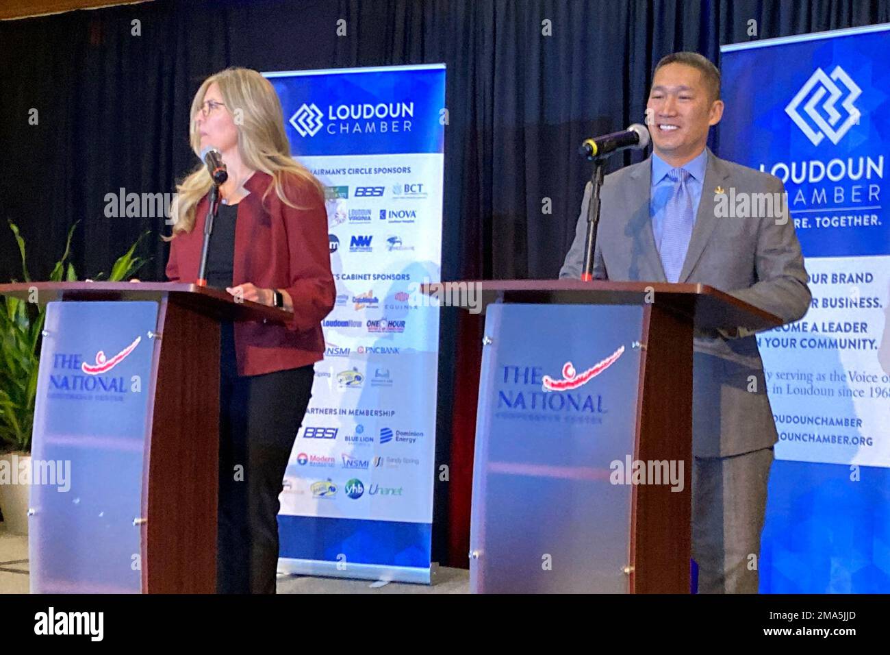Incumbent U.S. Rep. Jennifer Wexton, D-Va, left, and Republican ...