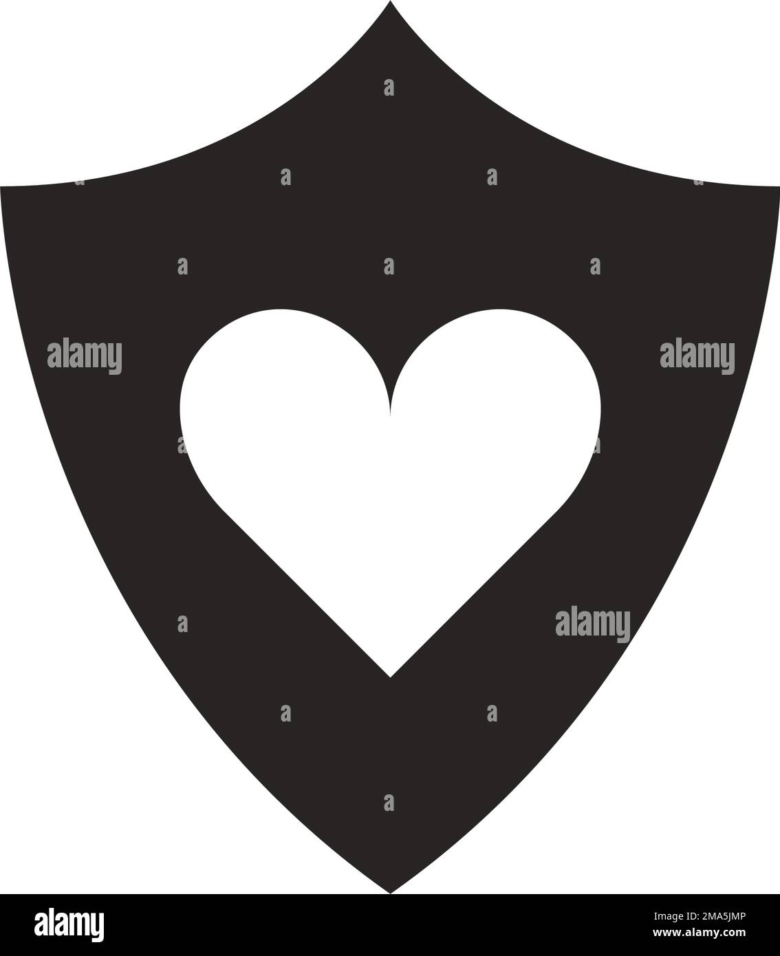 shield and love logo. vector illustration template design Stock Vector ...