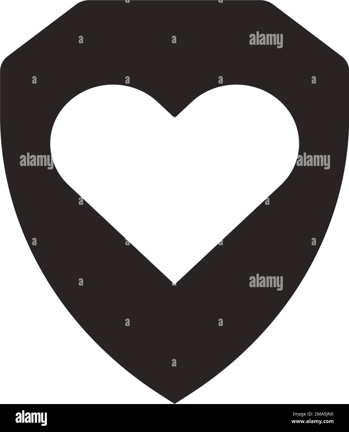 shield and love logo. vector illustration template design Stock Vector ...