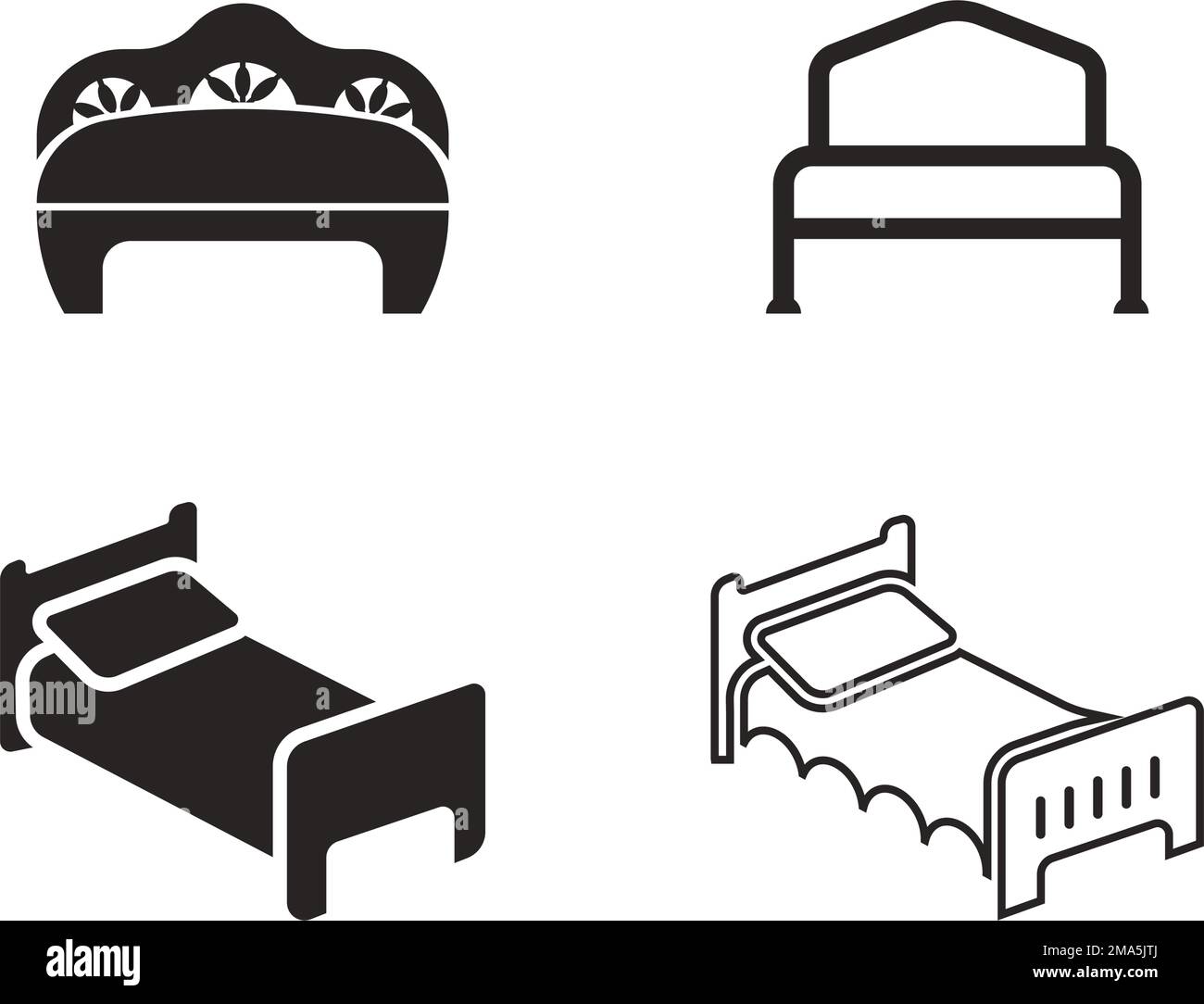 bed icon vector illustration simple design Stock Vector Image & Art - Alamy